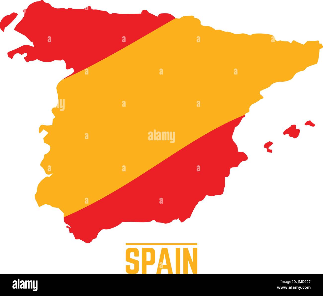 Flag and map of Spain Stock Vector Image & Art - Alamy