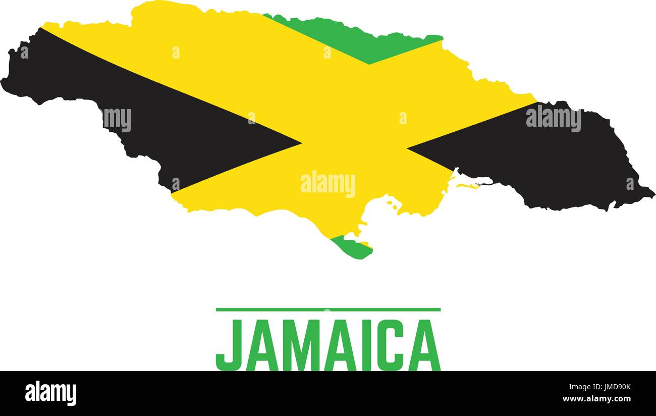 Flag and map of Jamaica Stock Vector Image & Art - Alamy