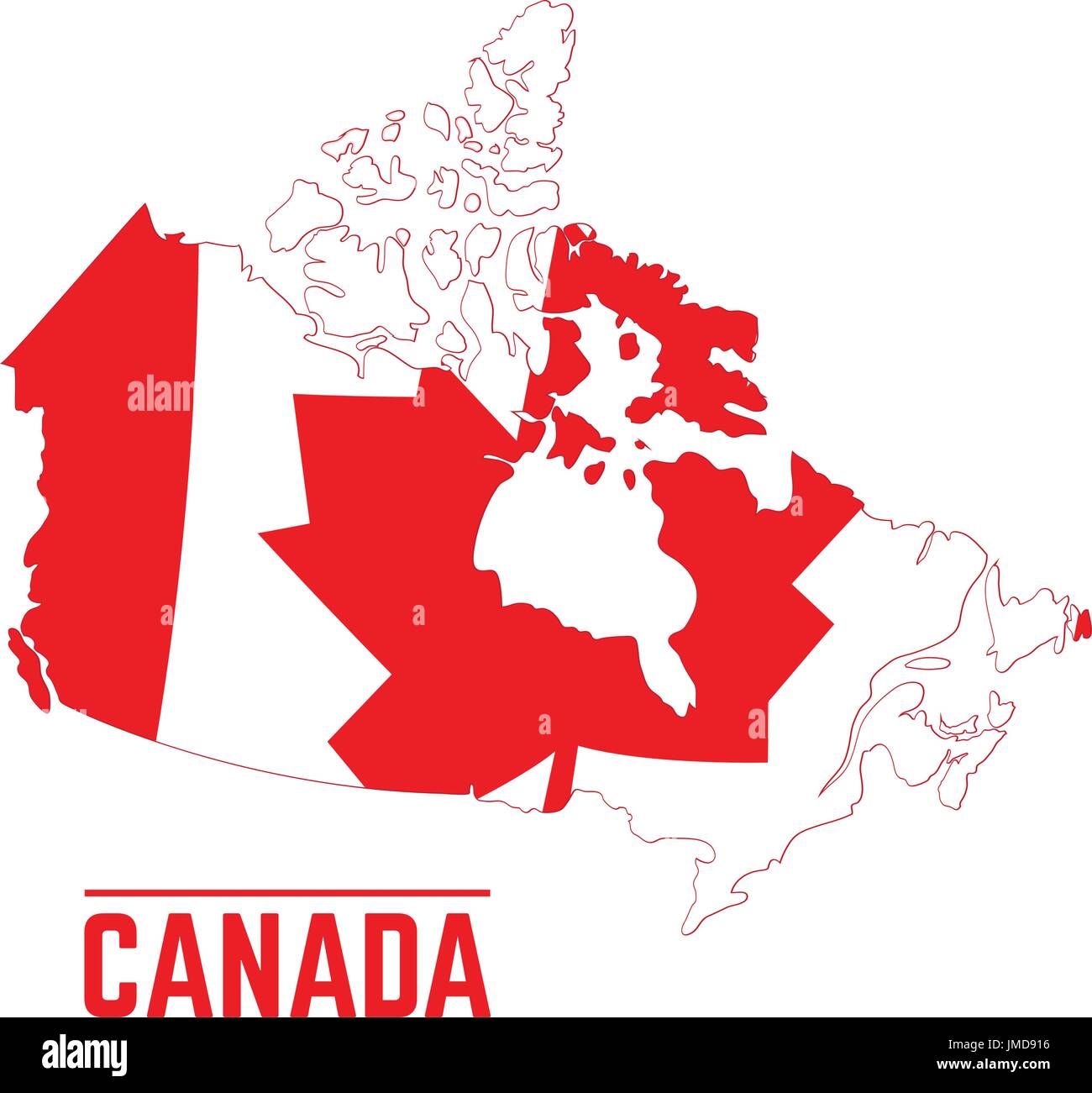 Flag and map of Canada Stock Vector Image & Art - Alamy