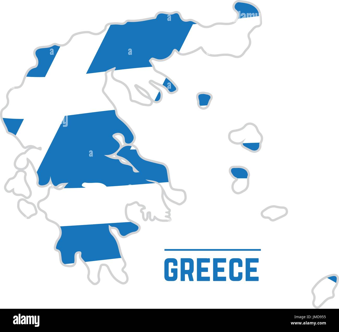 Flag and map of Greece Stock Vector Image & Art - Alamy