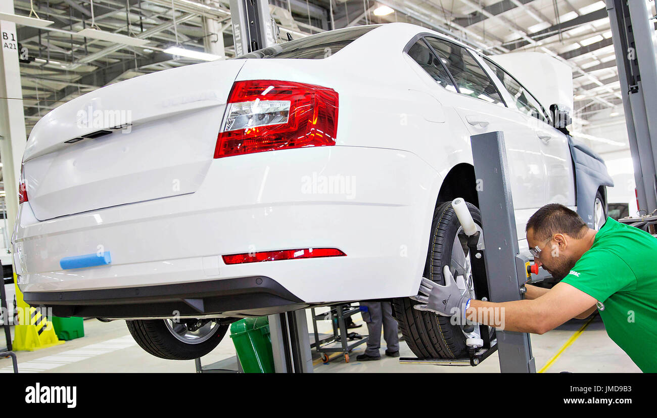 Official launch of the SKODA Octavia model production in Relizane Stock ...