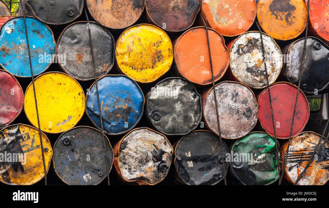 Recycled oil drums hi-res stock photography and images - Alamy