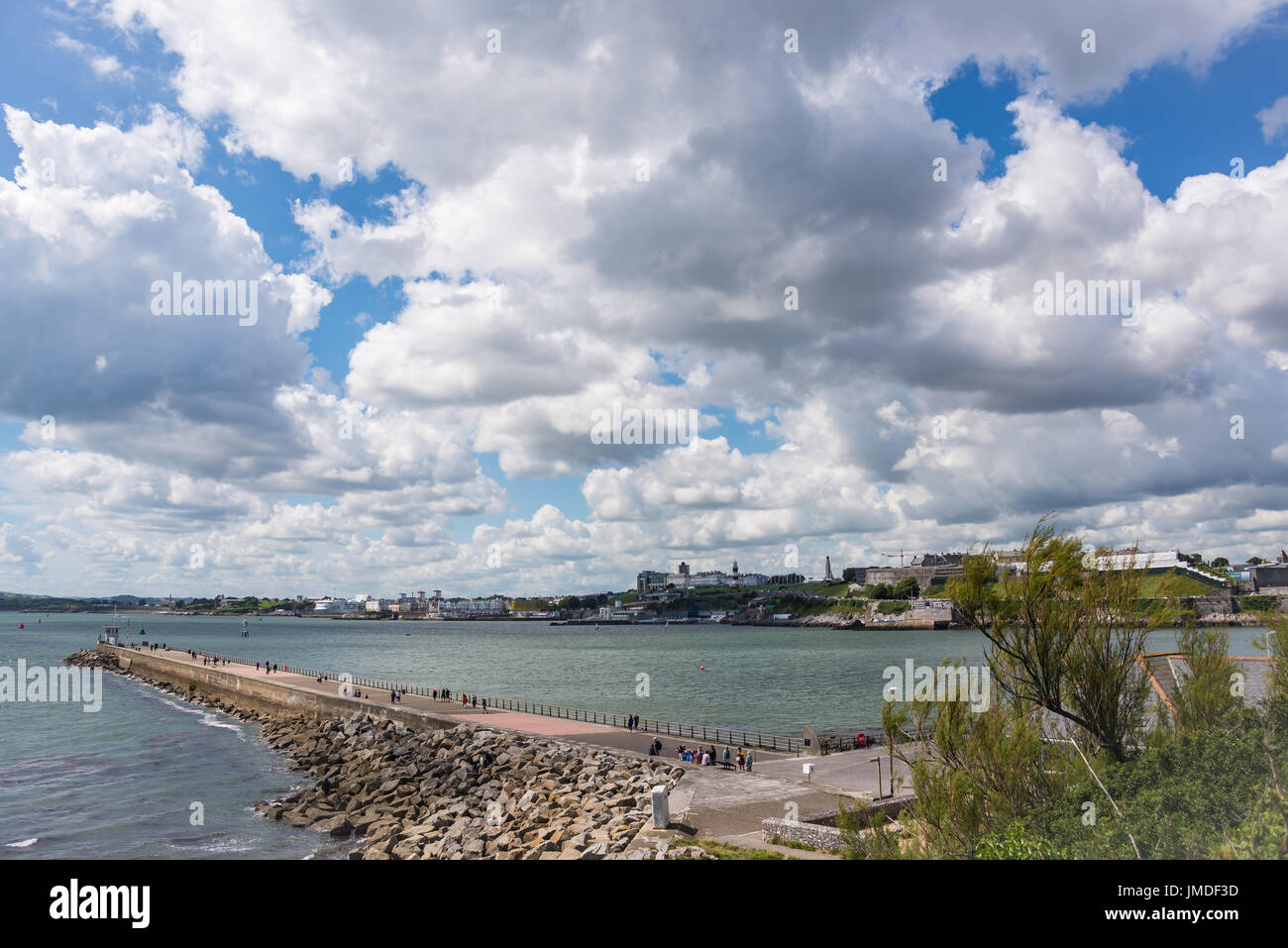 Mount Batten breakwater Stock Photo - Alamy
