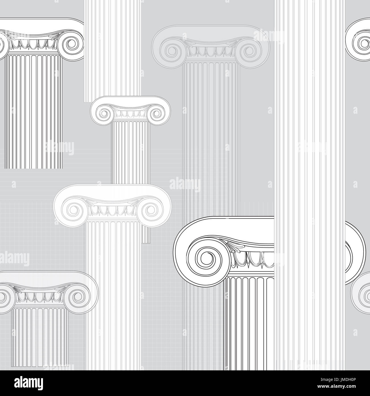 Classic columns seamless background. Roman Engraving background for ...
