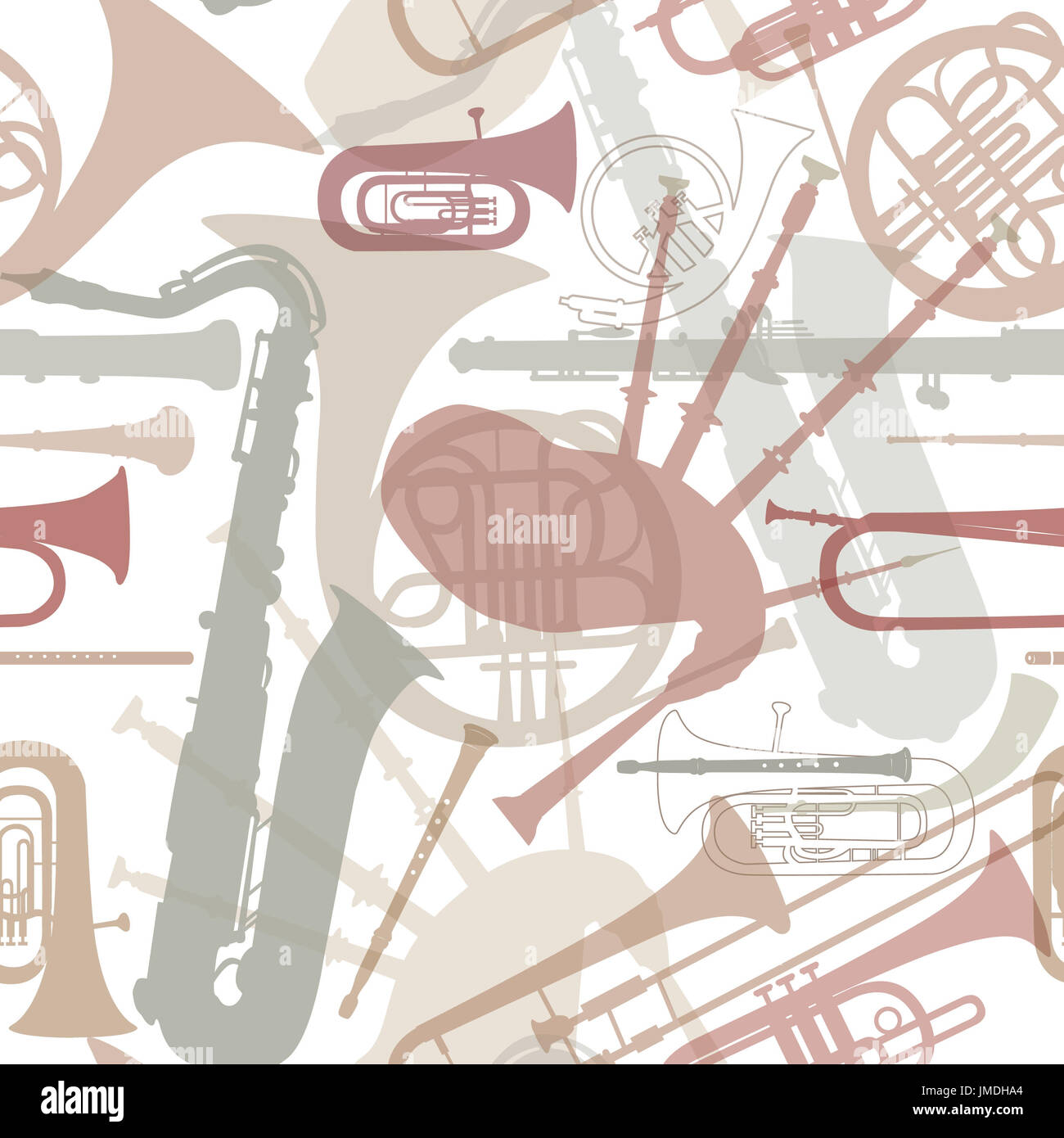 Abstract Music Background. Seamless texture with musical instruments ...