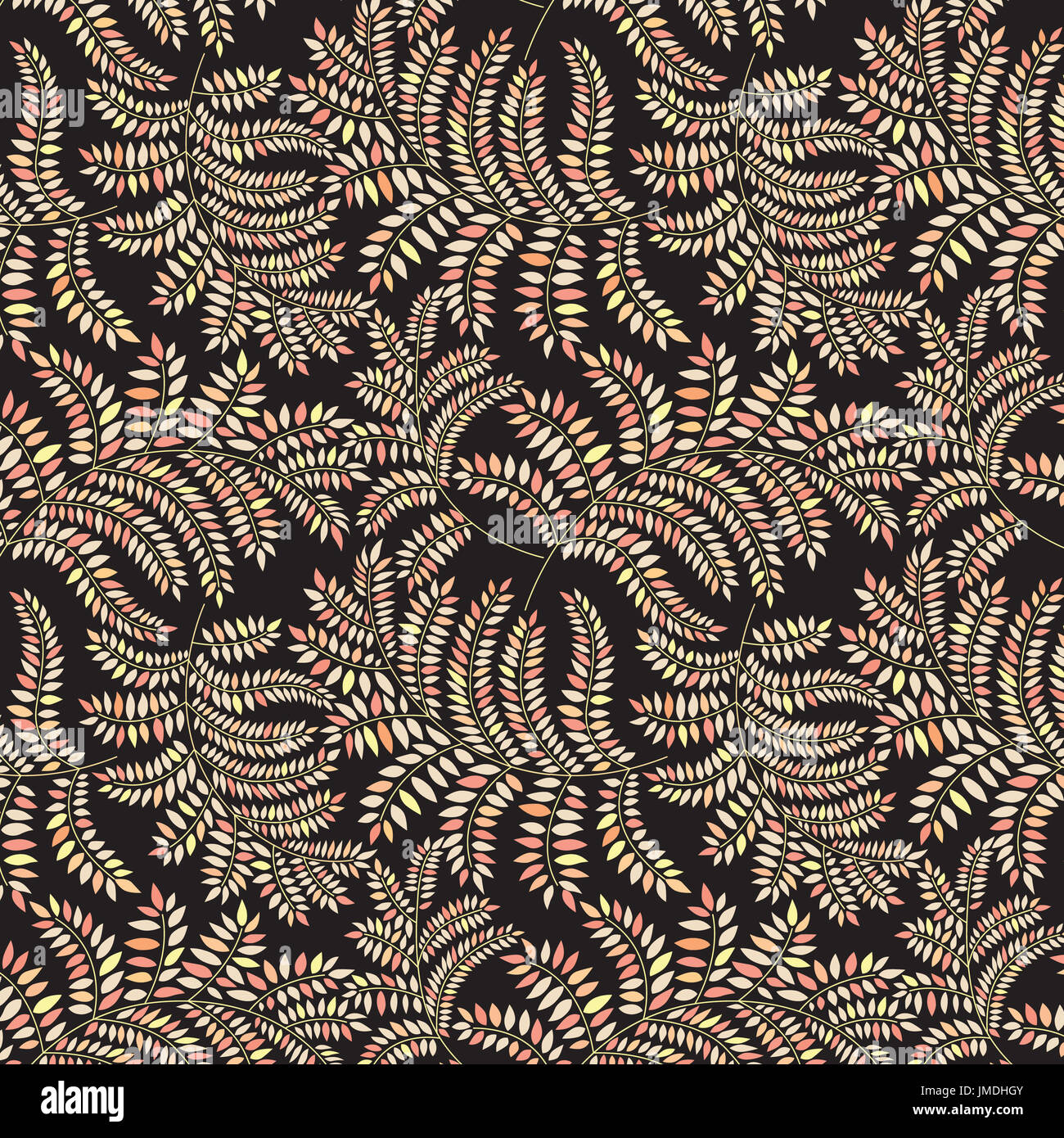 Floral pattern with leaves. Ornamental leaf seamless texture. Nature ...