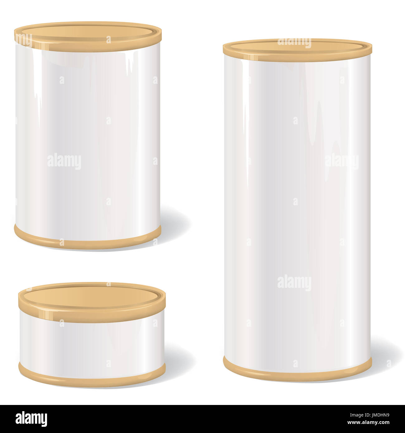 Metal Tin Can set. Retro Canned Food Package. Product Packing Stock ...