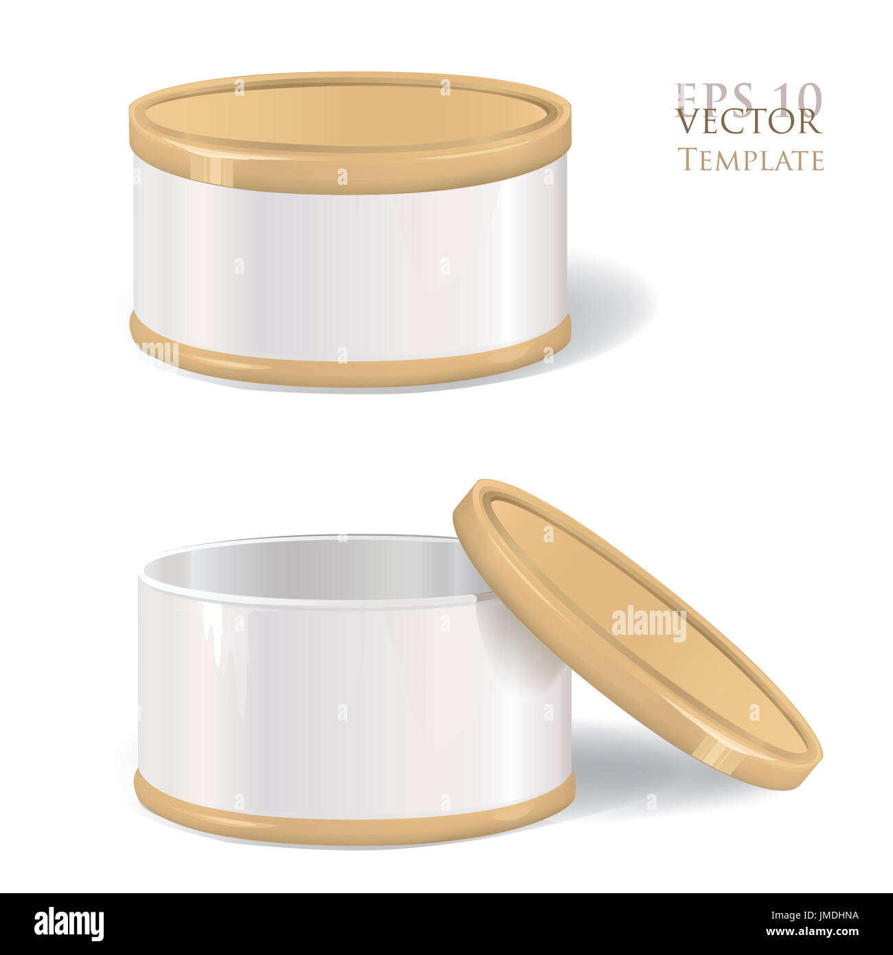 Metal Tin Can set. Retro Canned Food Package. Product Packing Stock ...