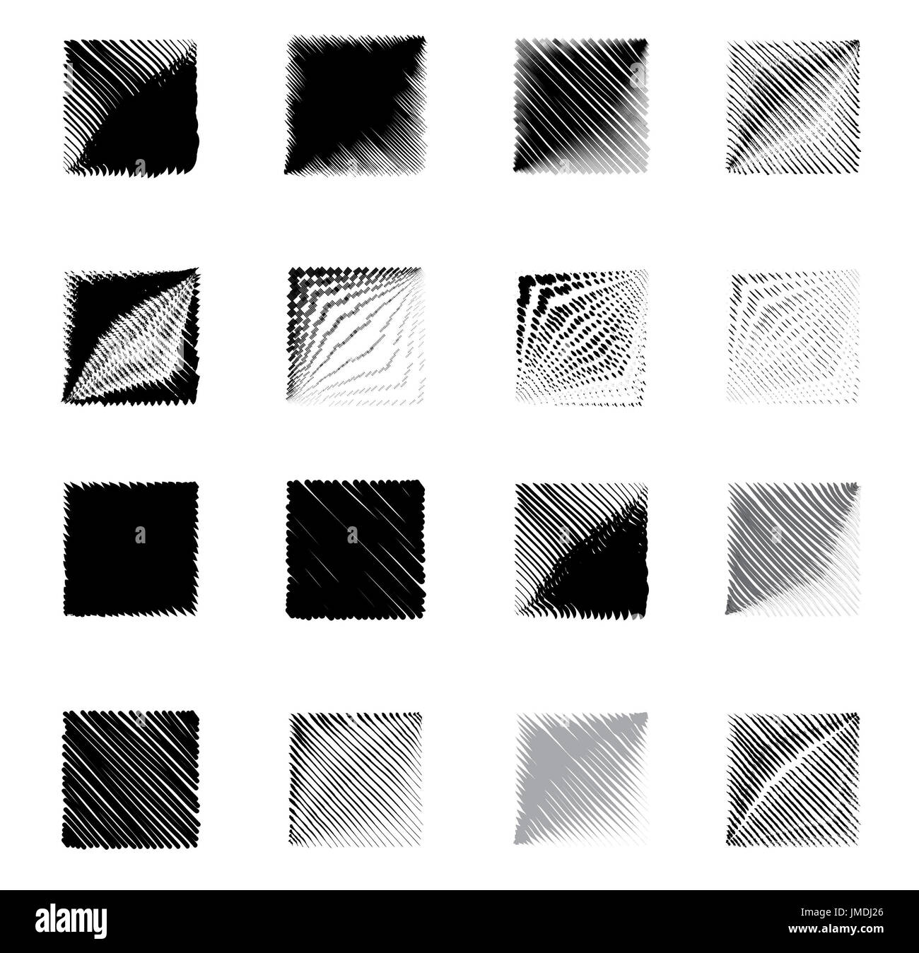 Square shapes figure sketch set Stock Photo - Alamy