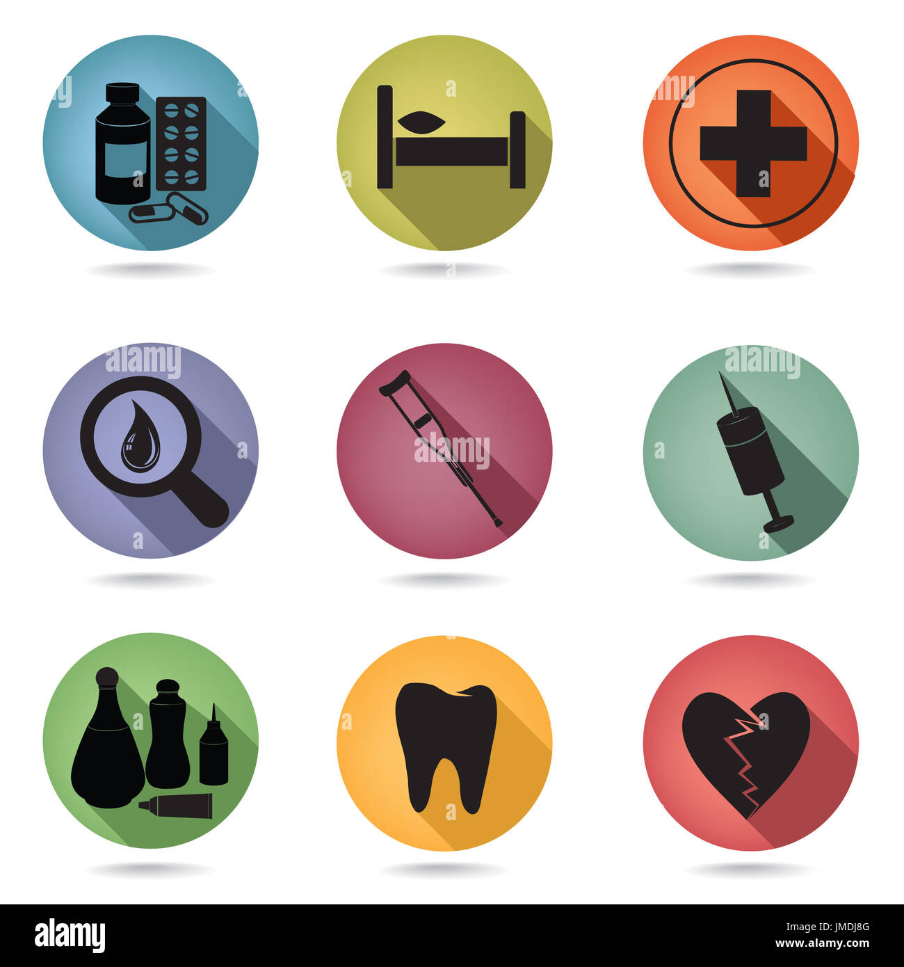 Health care icon set. Medical clinic sign collection Stock Photo - Alamy