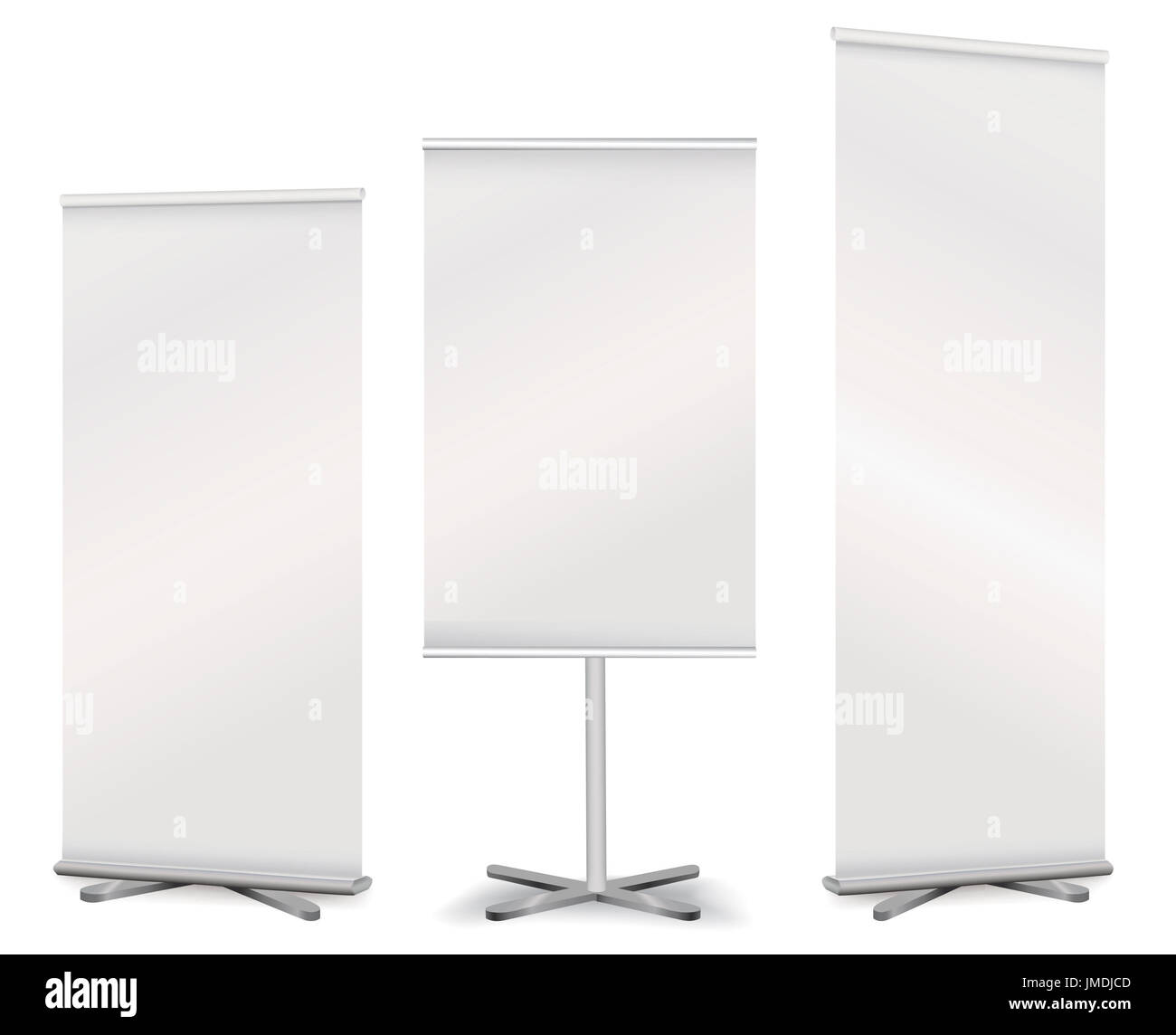 Blank roll up advertising promotion counter set. Trade stand. Ad Poster ...