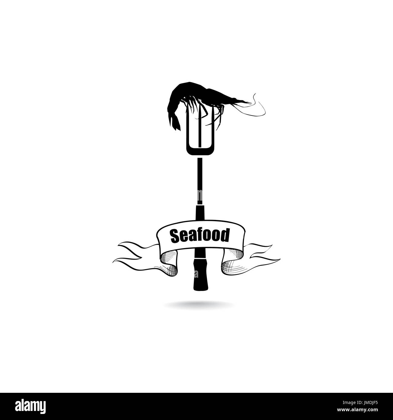 Fish seafood sign. Underwater marine food background. Sea dish. Menu ...