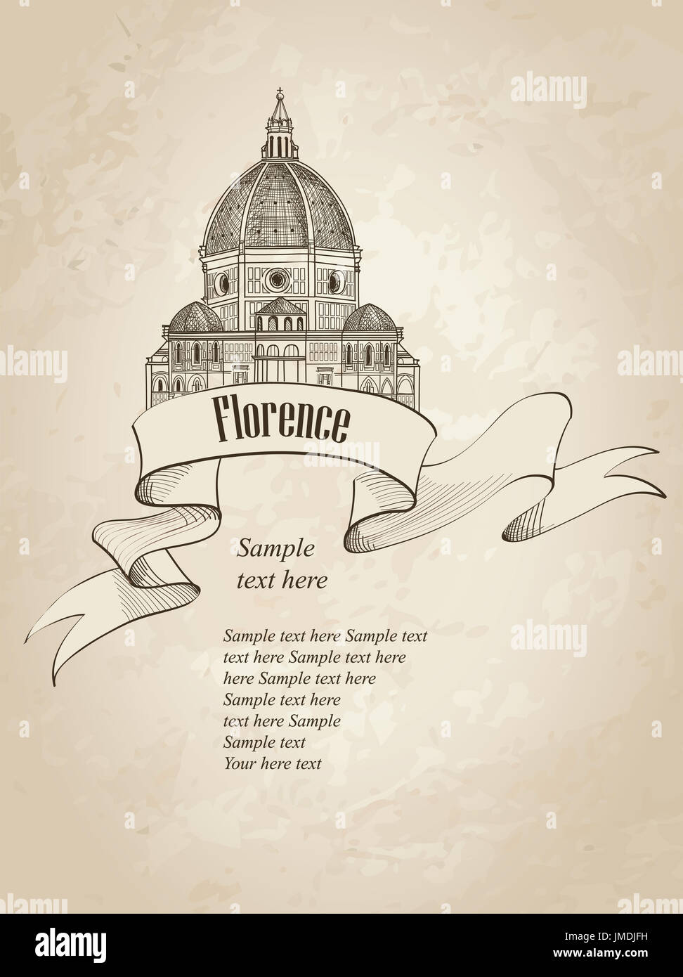 Florence cathedral drawing hi-res stock photography and images - Alamy