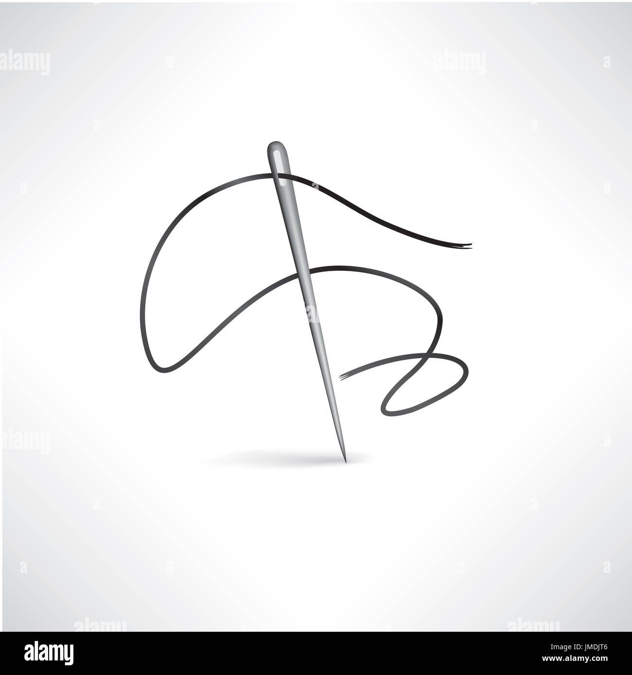 Needle and thread icon. Sewing sign. Needlework symbol button Stock ...