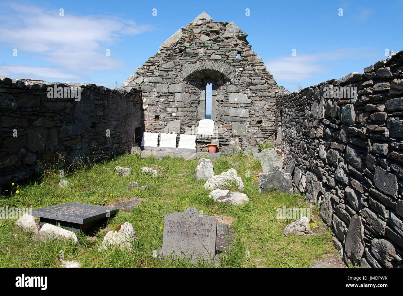 !2th century ruined church on Cape Clear Island Stock Photo - Alamy