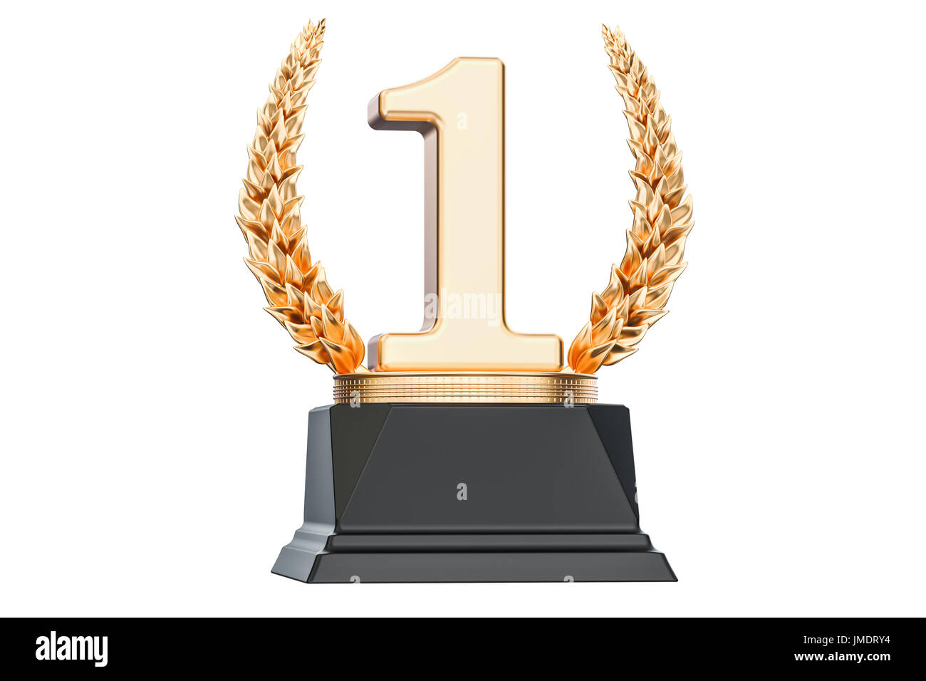 First place trophy cup, 3D rendering isolated on white background Stock ...