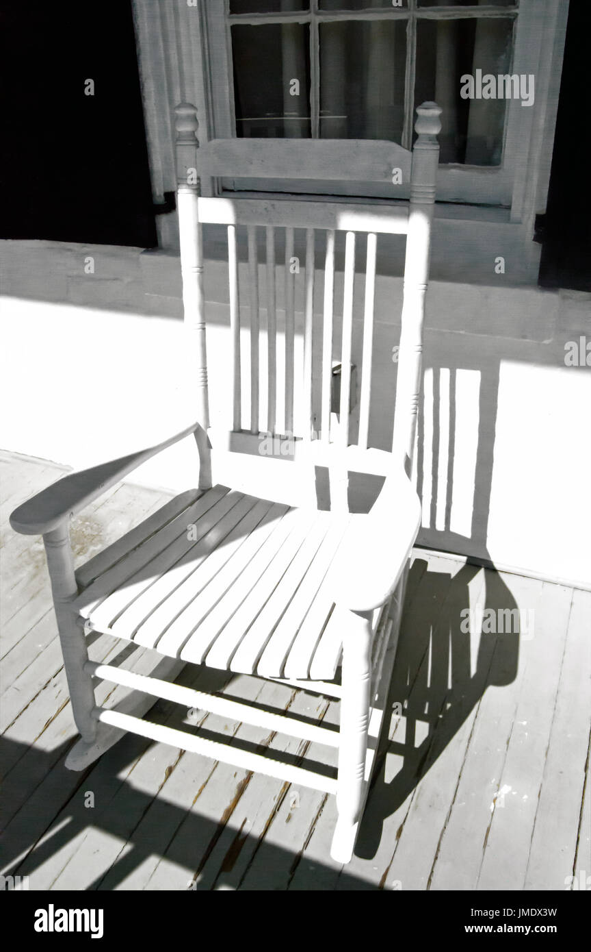Rocking chair on porch old hi-res stock photography and images - Alamy