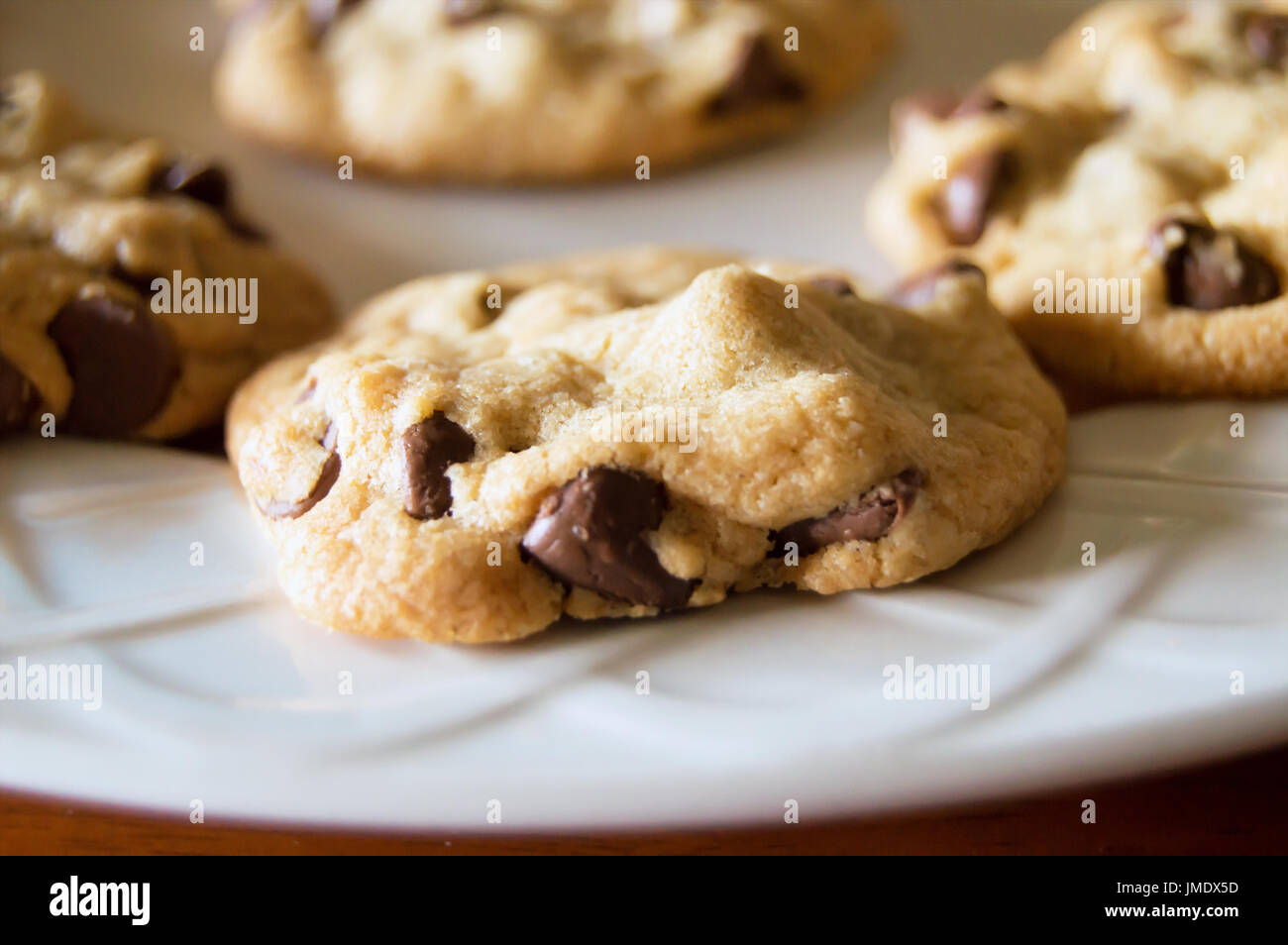 A plate of chocolate chip cookies Stock Photo - Alamy