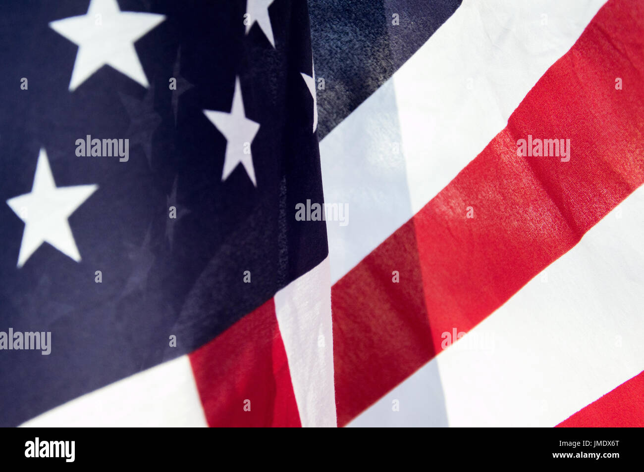 An American flag hanging down Stock Photo - Alamy