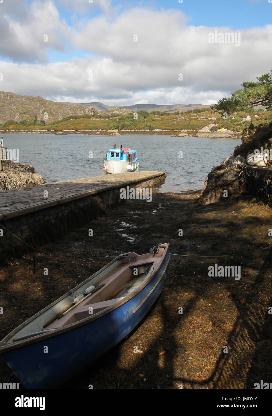Passenger ferry at Garnish Island in Bantry Bay, West Cork, Ireland ...