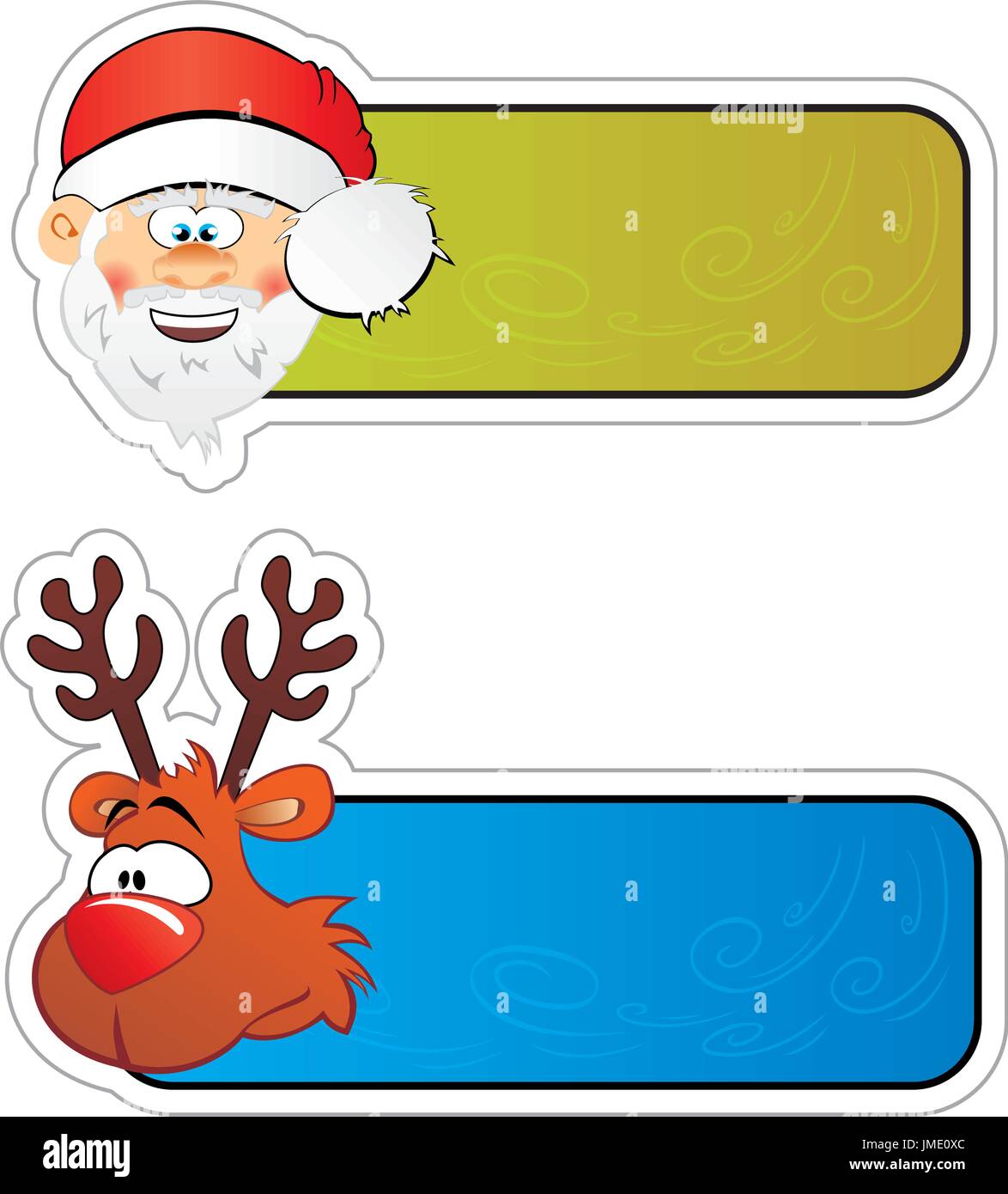 Christmas stickers set cartoon Stock Vector Images - Alamy