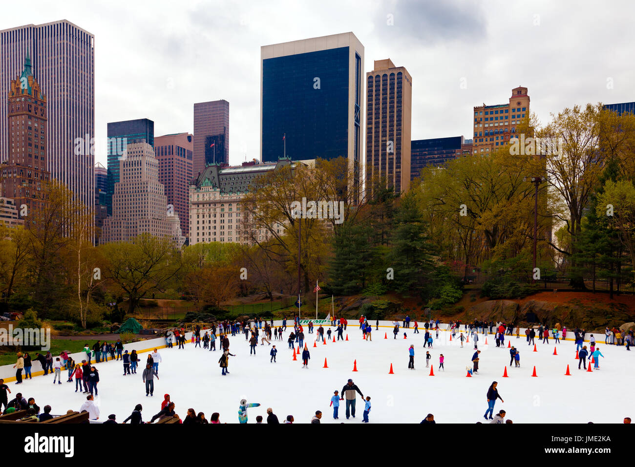 NEW YORK CITY-APRIL 1: The Trump Wollman Ice Rink in Central Park drew ...