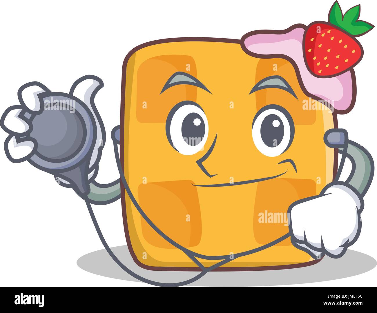 Doctor waffle character cartoon design vector illustration Stock Vector Image & Art - Alamy