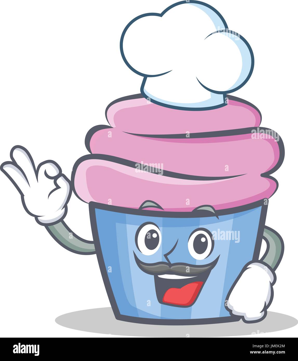 Chef cupcake character cartoon style vector illustration Stock Vector ...