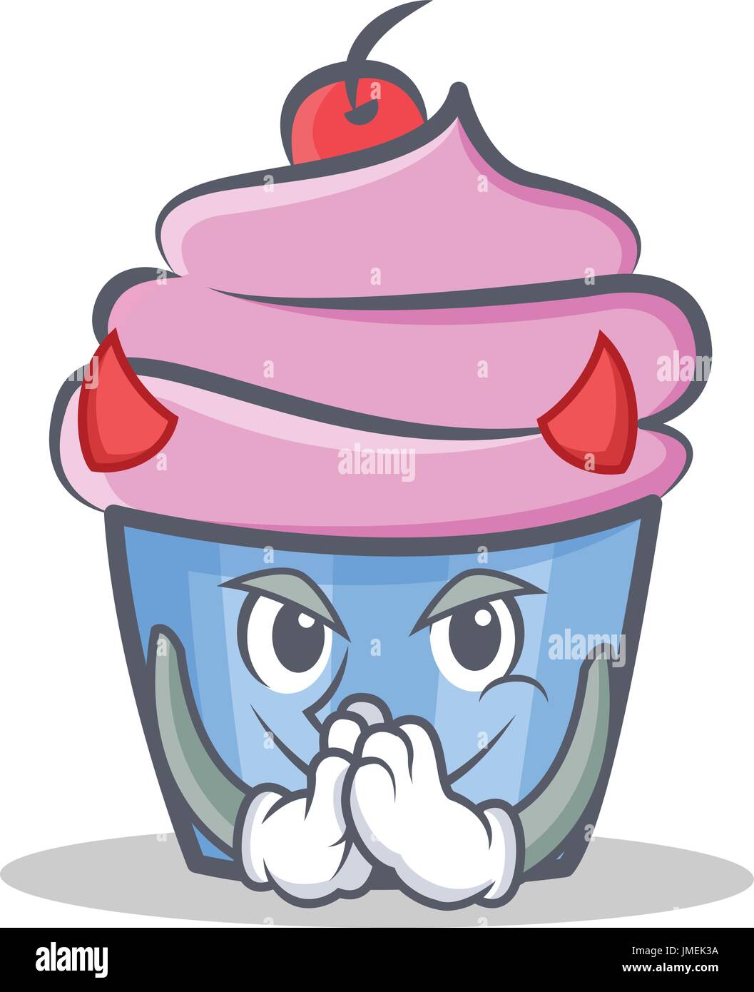 Devil cupcake character cartoon style vector illustration Stock Vector ...