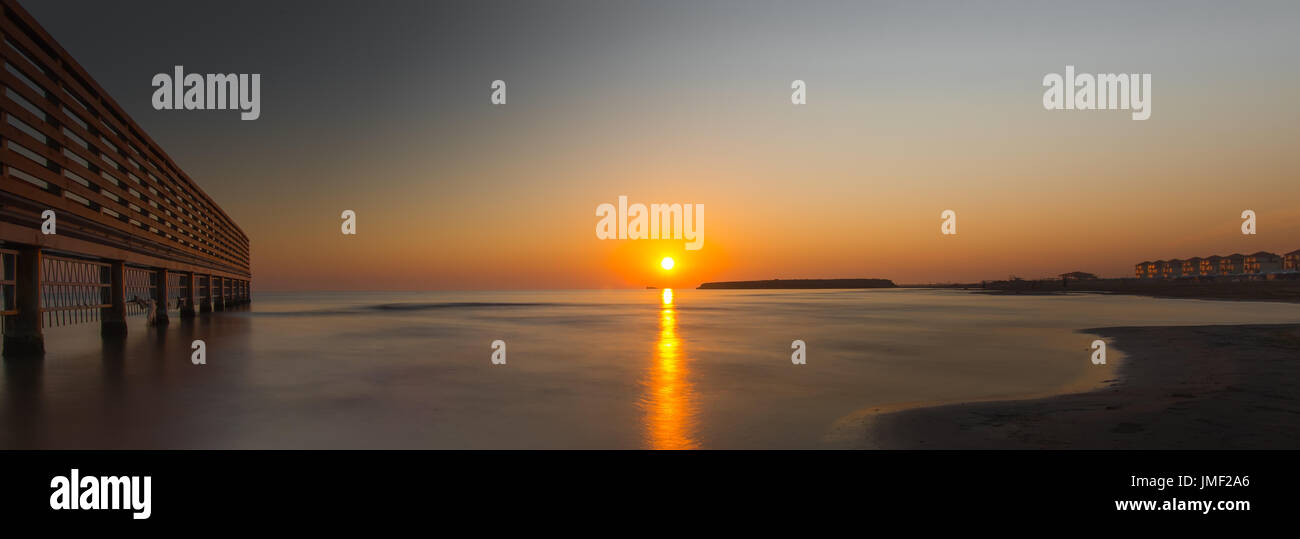 Bright colorful sunrise at sea Stock Photo - Alamy