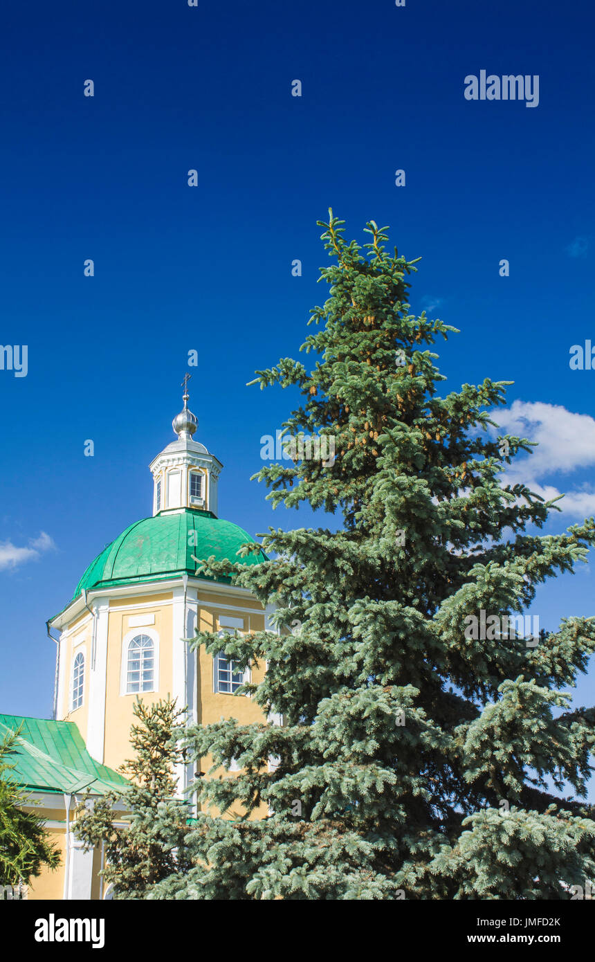 Temple of Orthodox Christians against the blue sky Stock Photo - Alamy