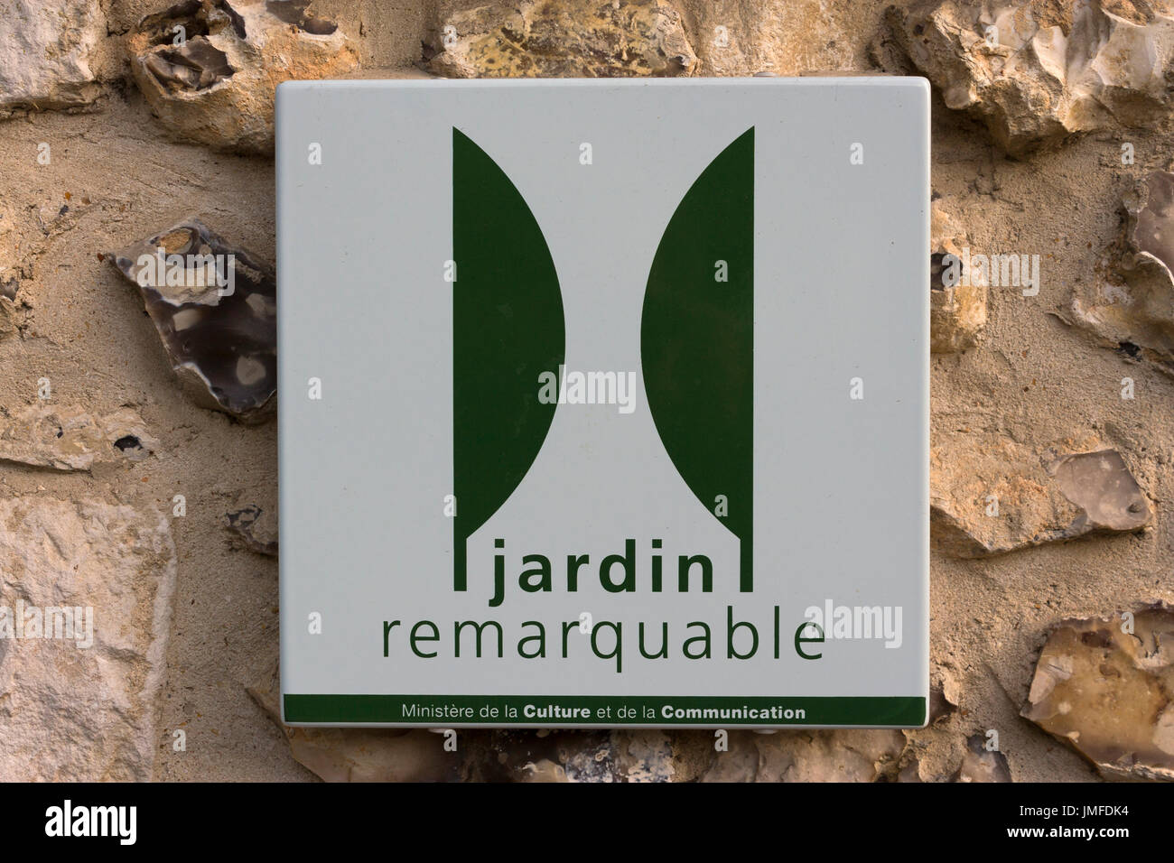 Remarkable Garden sign outside Monet's garden at Giverny, Normandy ...