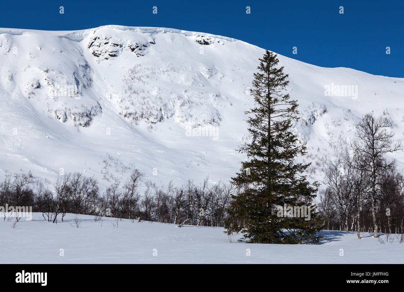 Rocks, cliffs on a mountain slope, landscape. Winter, snow and snow ...