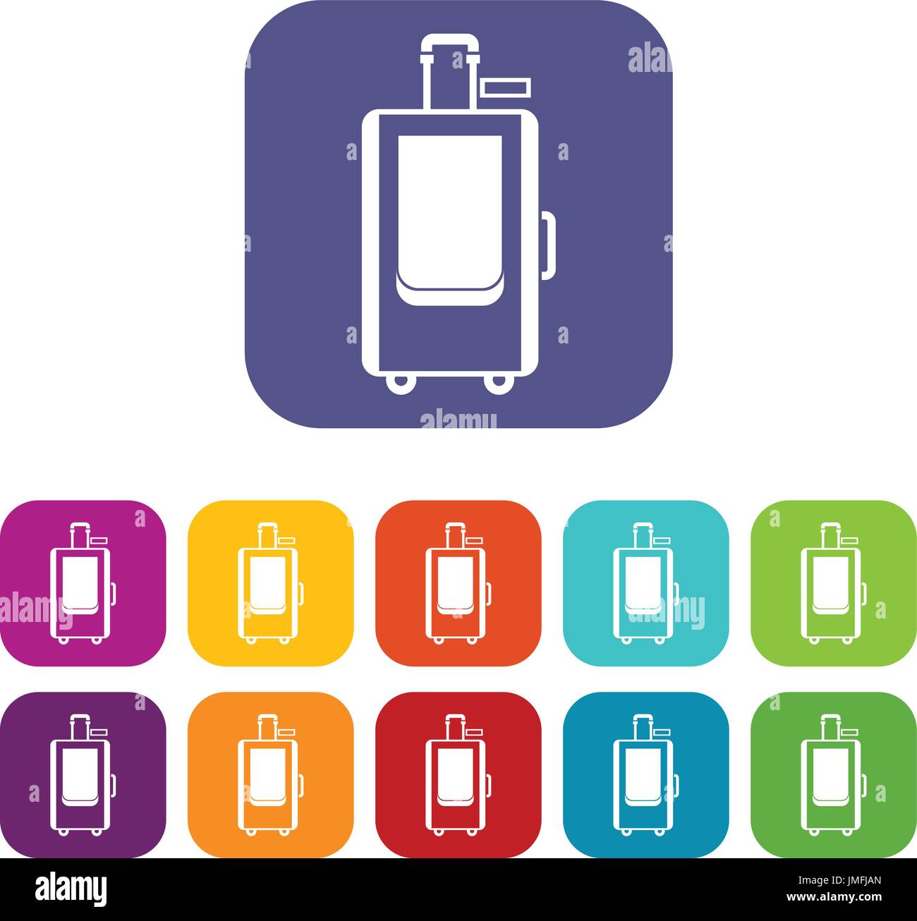 Travel suitcase icons set Stock Vector Image & Art - Alamy