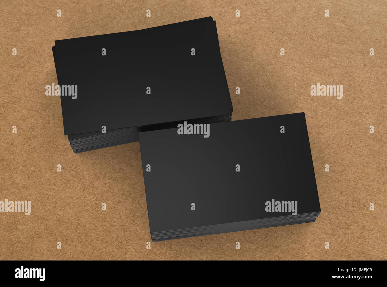 3d rendering stack of black name cards Stock Photo - Alamy