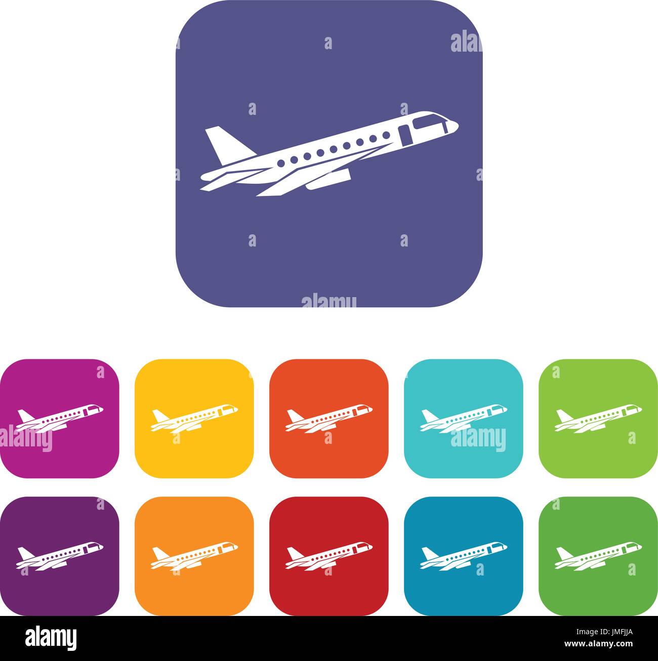 Airplane take off sunrise Stock Vector Images - Alamy
