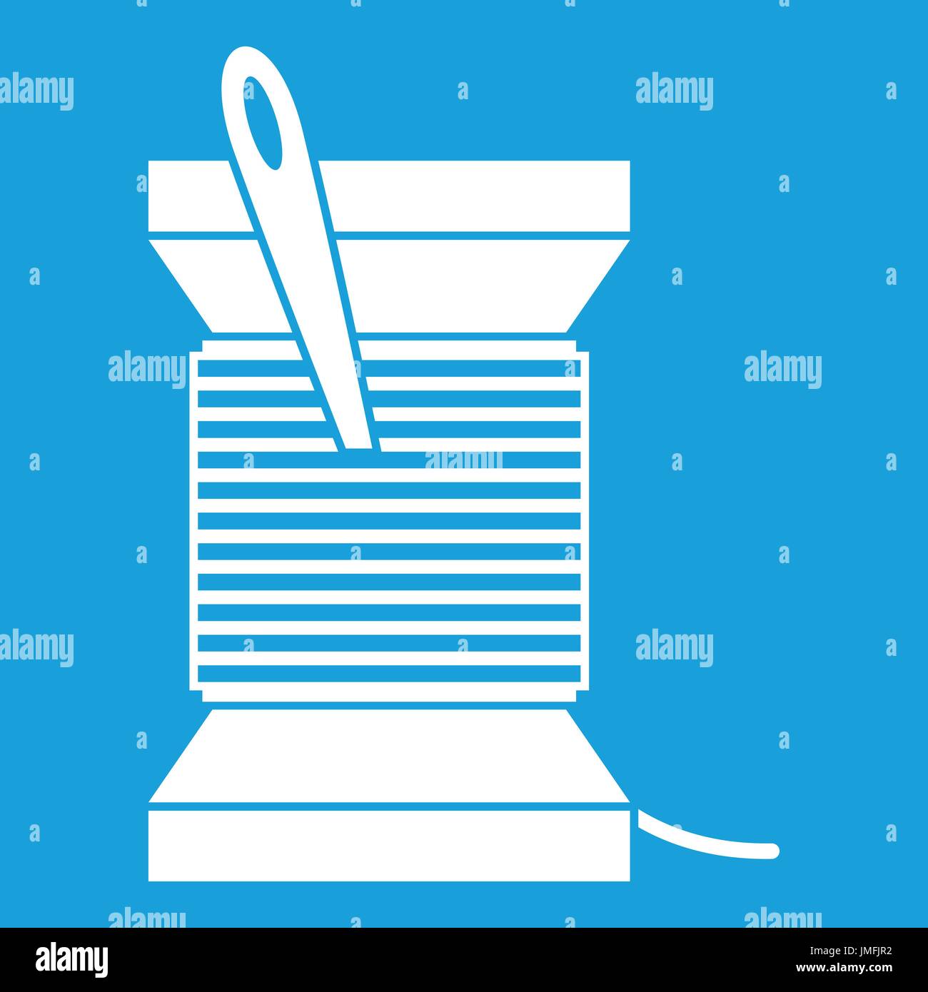 Needle and thread icon white Stock Vector Image & Art - Alamy