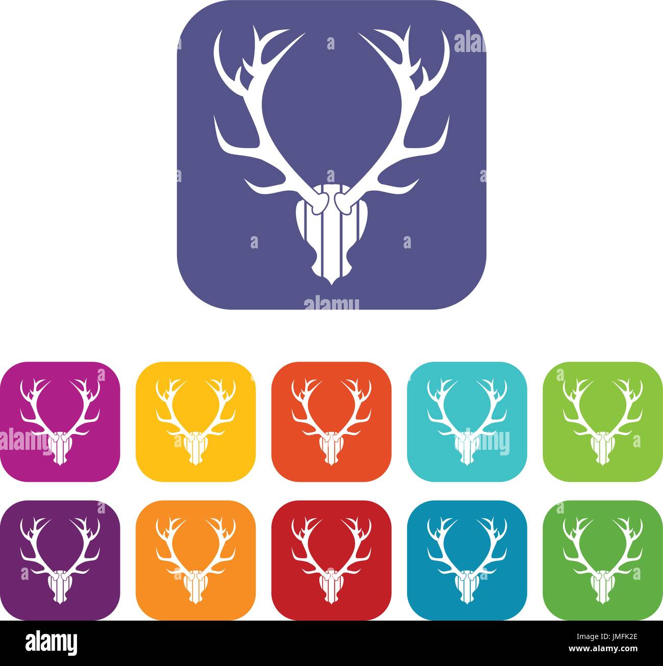 Deer antler icons set Stock Vector Image & Art - Alamy