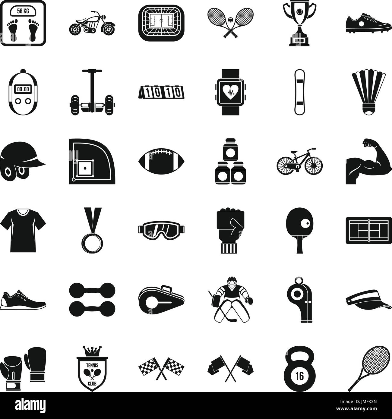 Athlete icons set, simple style Stock Vector Image & Art - Alamy