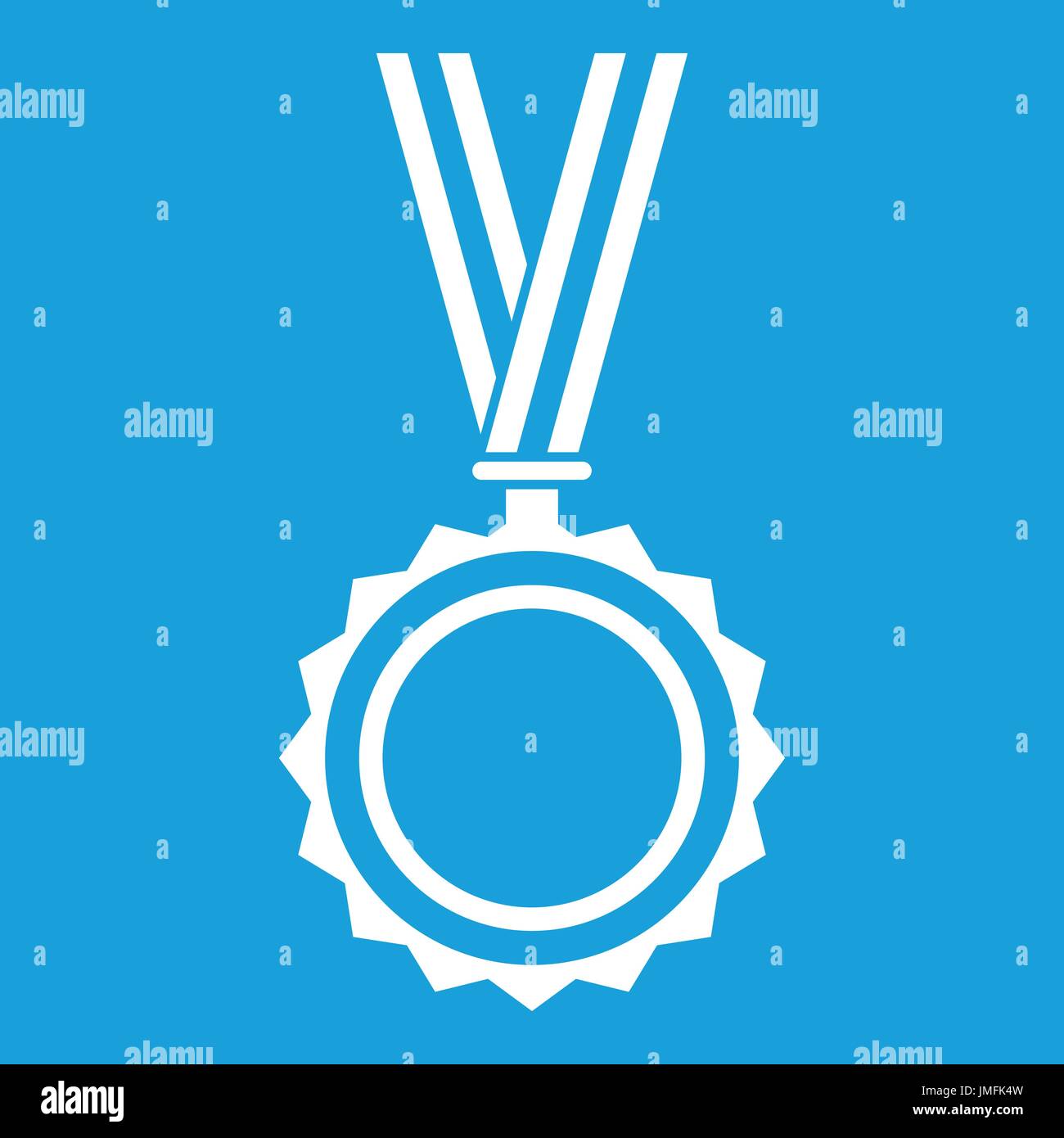 Medal icon white Stock Vector Image & Art - Alamy