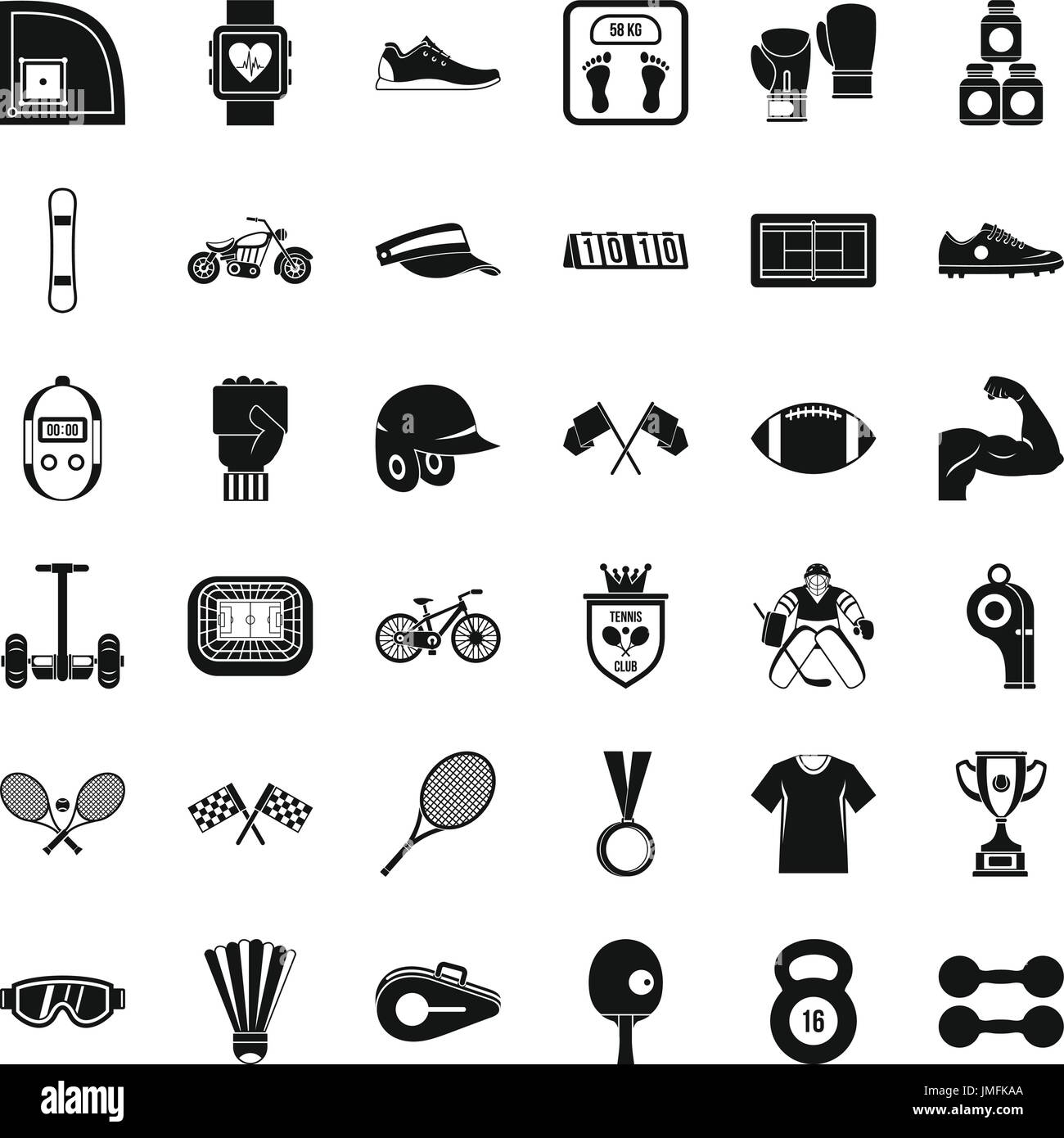 Training icons set, simple style Stock Vector Image & Art - Alamy