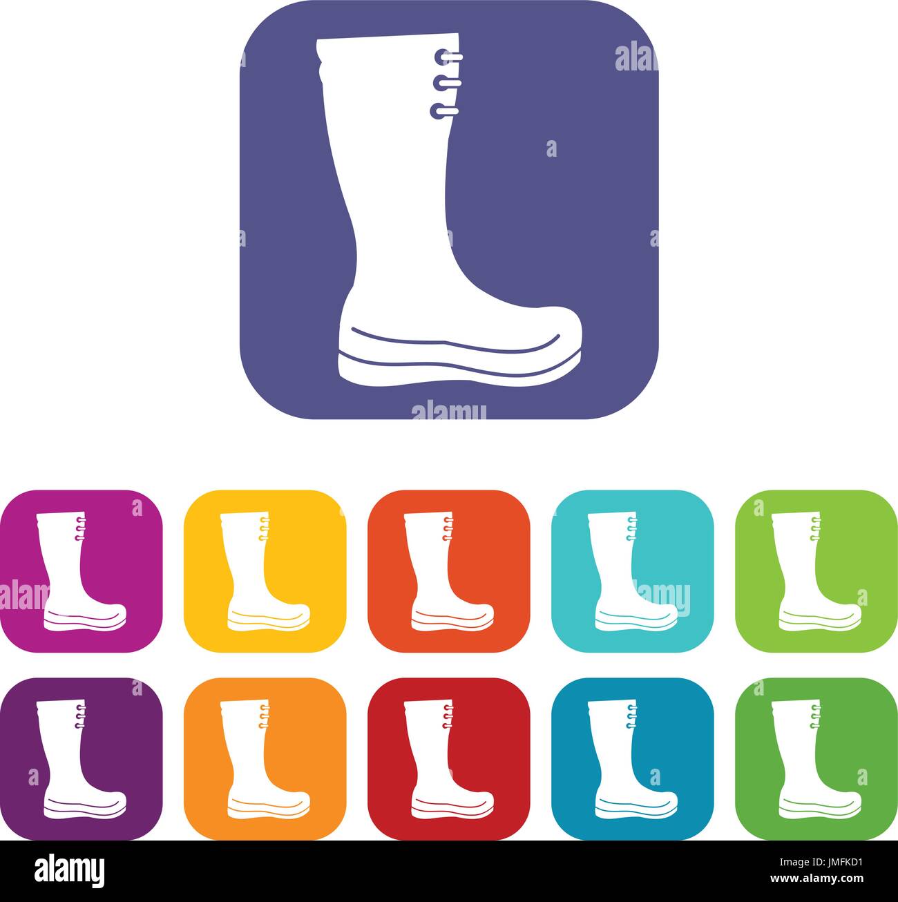 Rubber boots icons set Stock Vector Image & Art - Alamy
