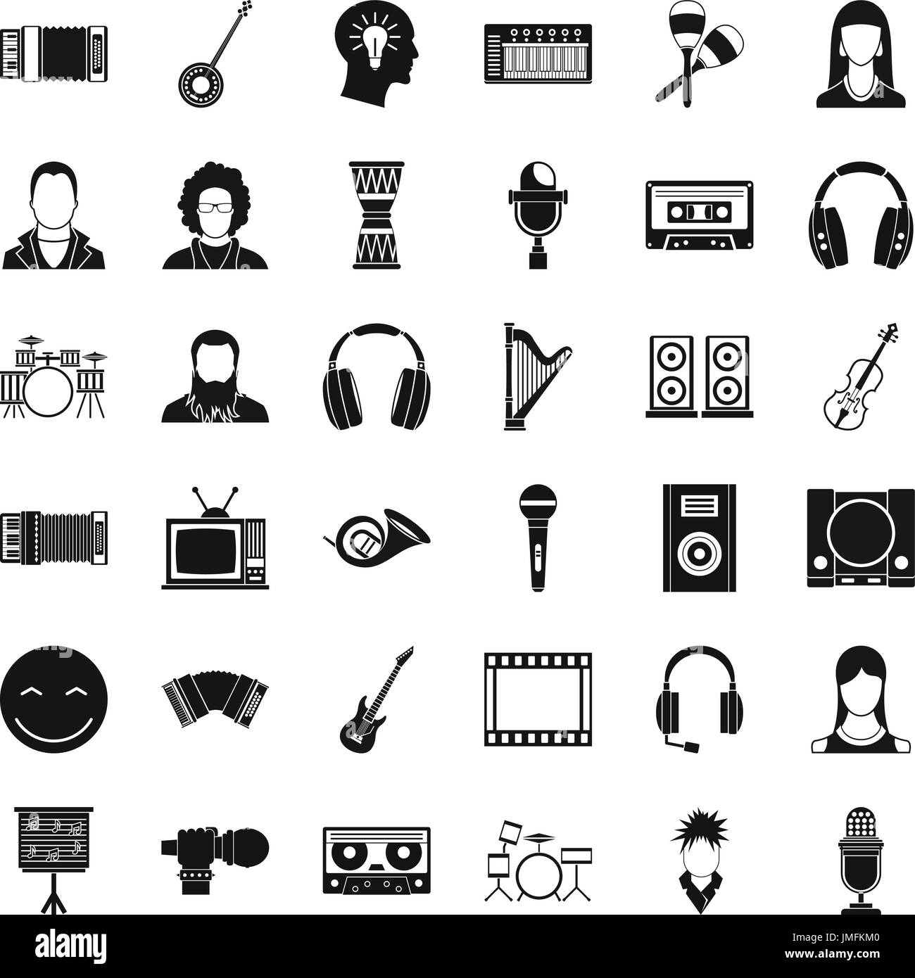Audience icons set, simple style Stock Vector Image & Art - Alamy