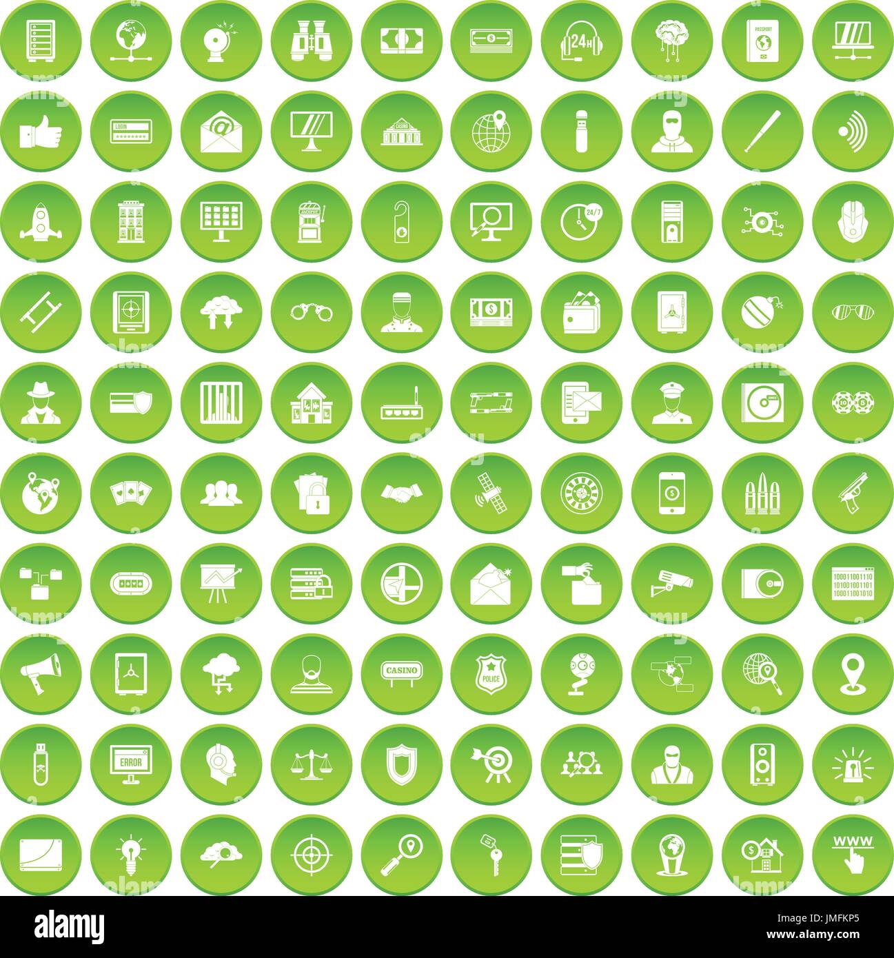 100 security icons set green Stock Vector Image & Art - Alamy