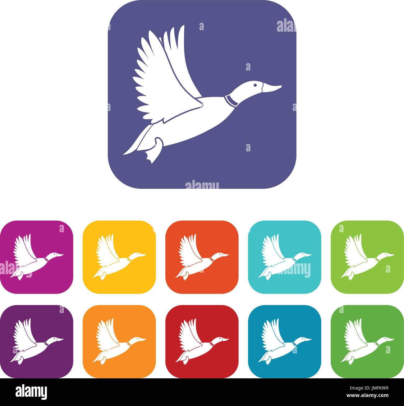 Duck icons set Stock Vector Image & Art - Alamy
