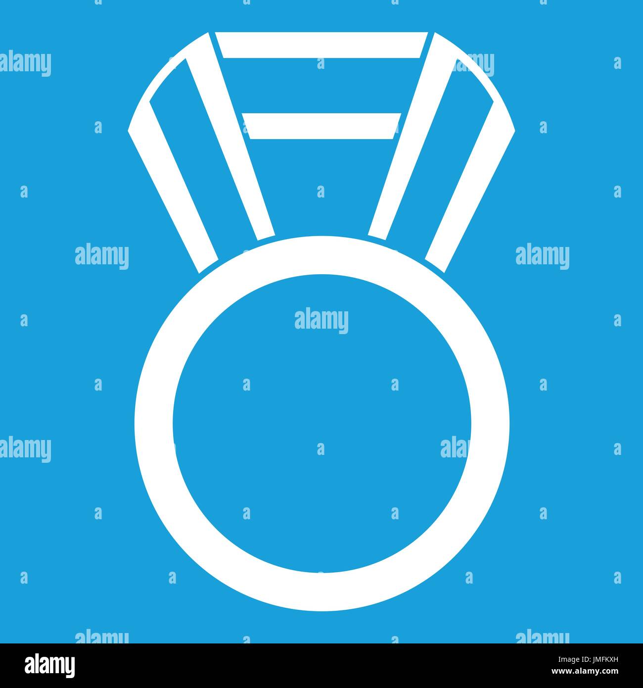 Round medal icon white Stock Vector Image & Art - Alamy