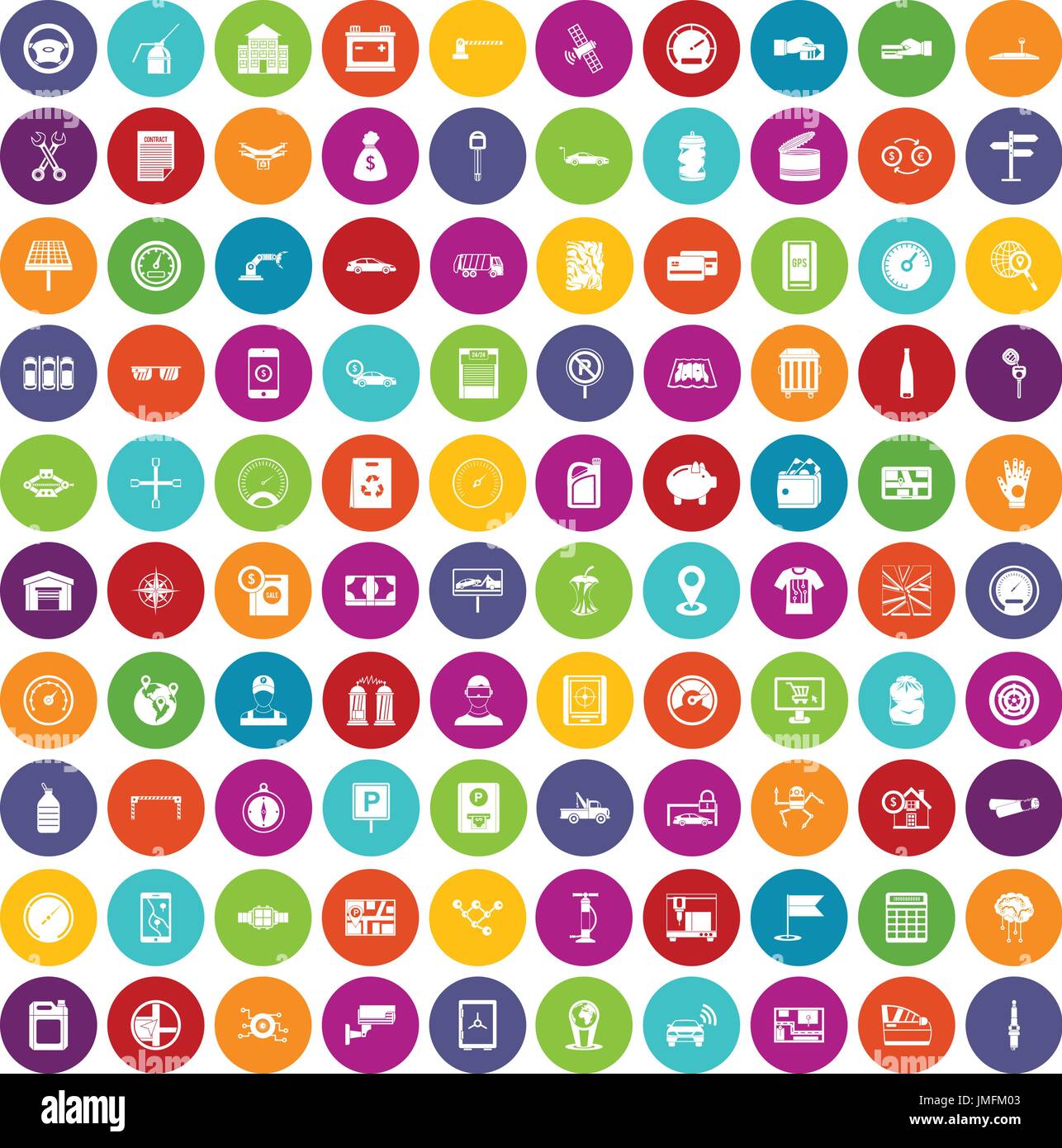 100 auto repair icons set color Stock Vector Image & Art - Alamy