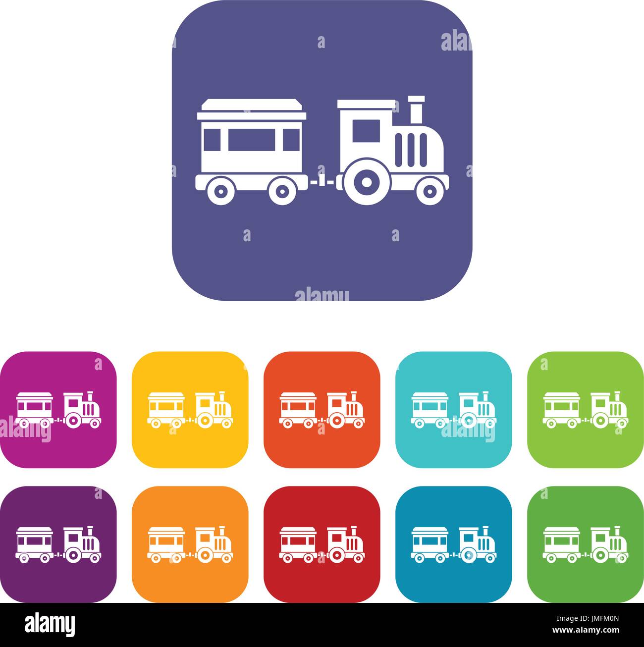 Toy train icons set Stock Vector Image & Art - Alamy