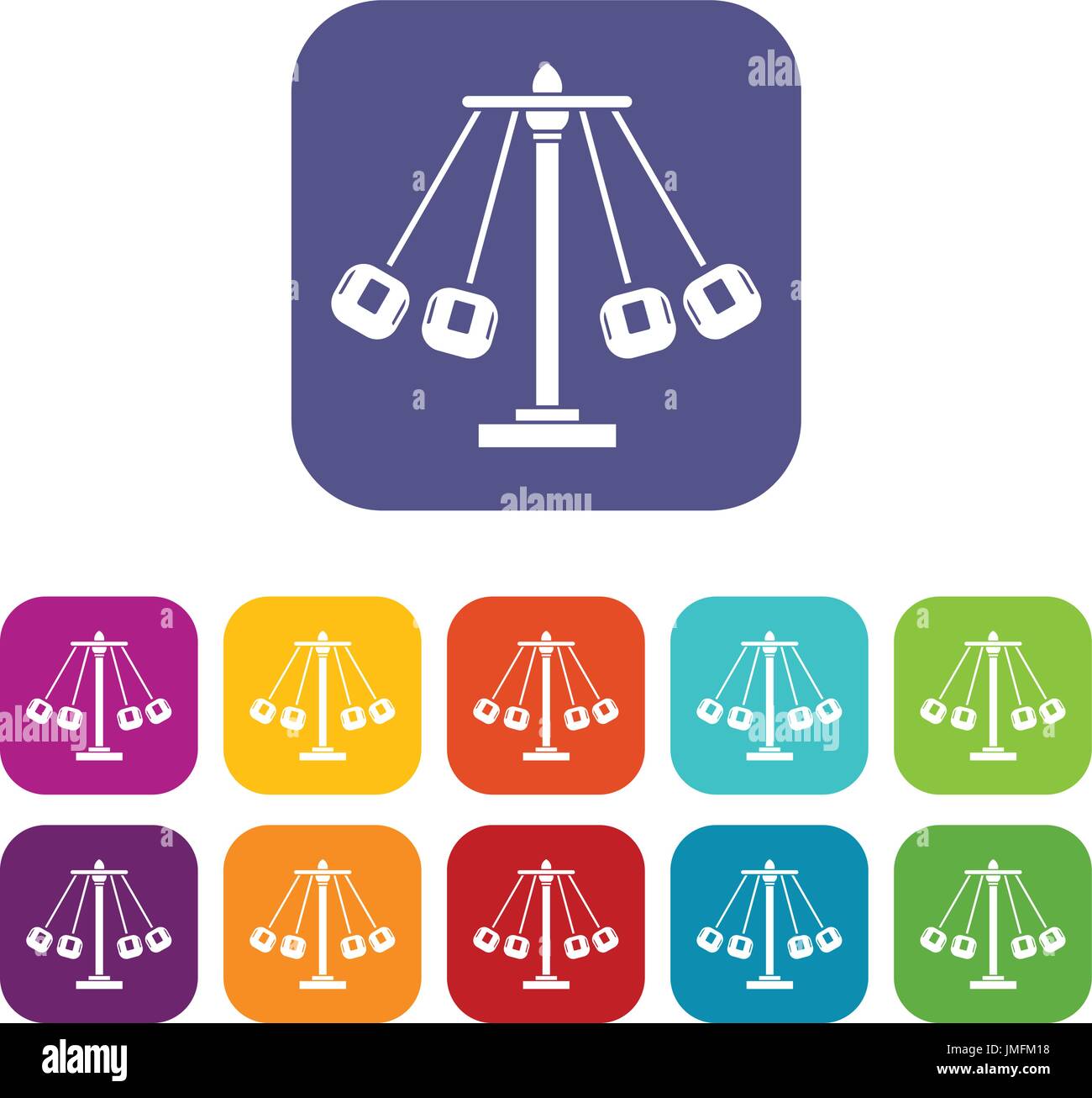 Carnival swing ride icons set Stock Vector Image & Art - Alamy