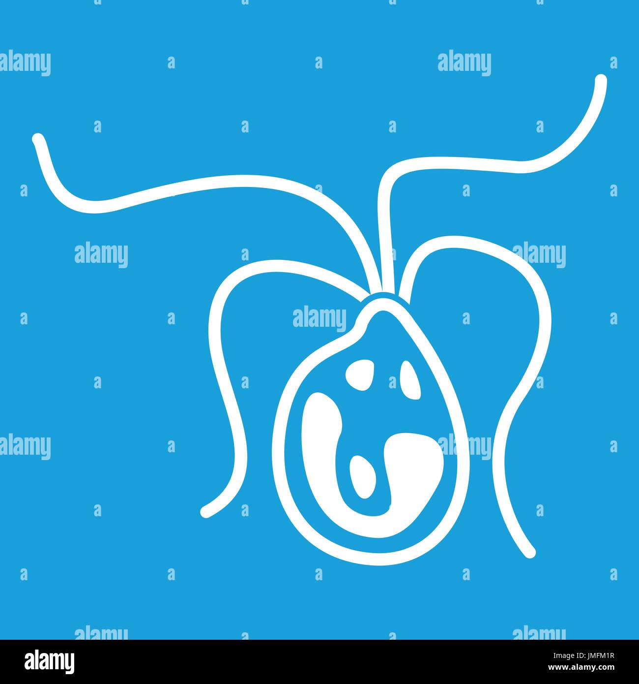 Bacterial cell icon white Stock Vector Image & Art - Alamy